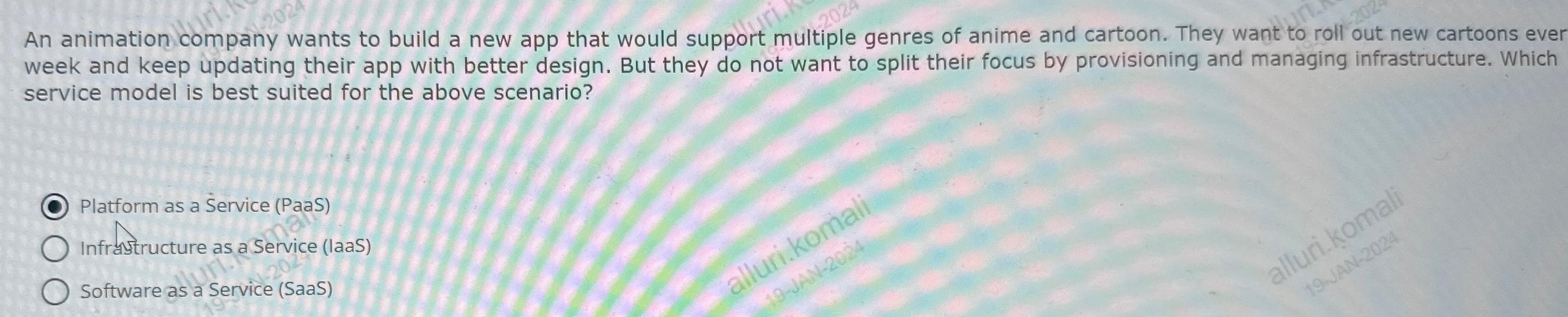 Solved An animation company wants to build a new app that | Chegg.com