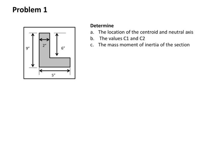 Solved Problem 1 Determine a. The location of the centroid | Chegg.com