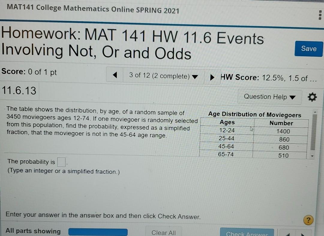 Solved MAT141 College Mathematics Online SPRING 2021 | Chegg.com