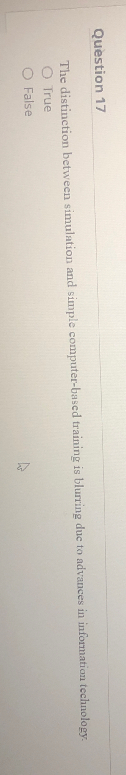 Solved Question 17The distinction between simulation and | Chegg.com
