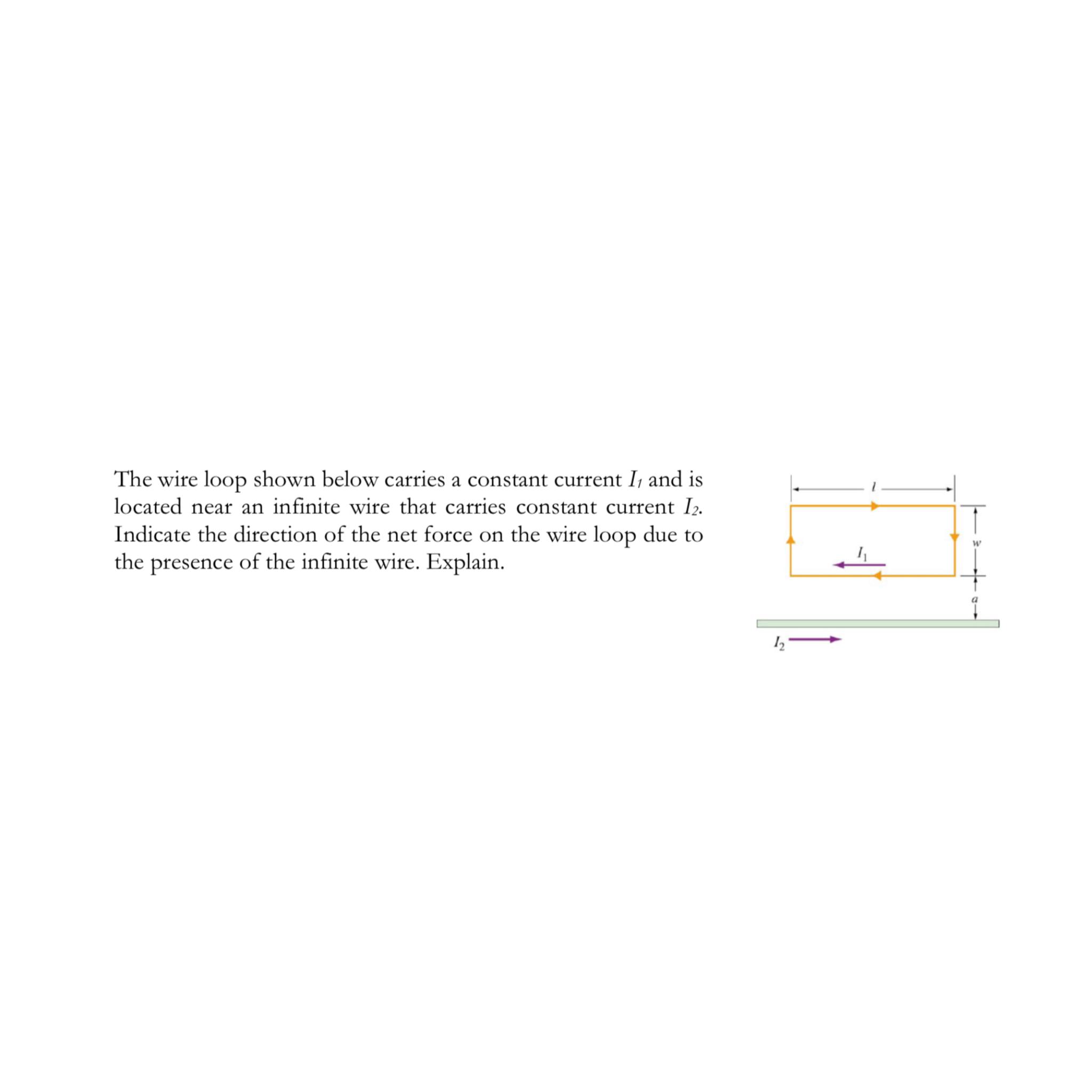 Solved The wire loop shown below carries a constant current | Chegg.com