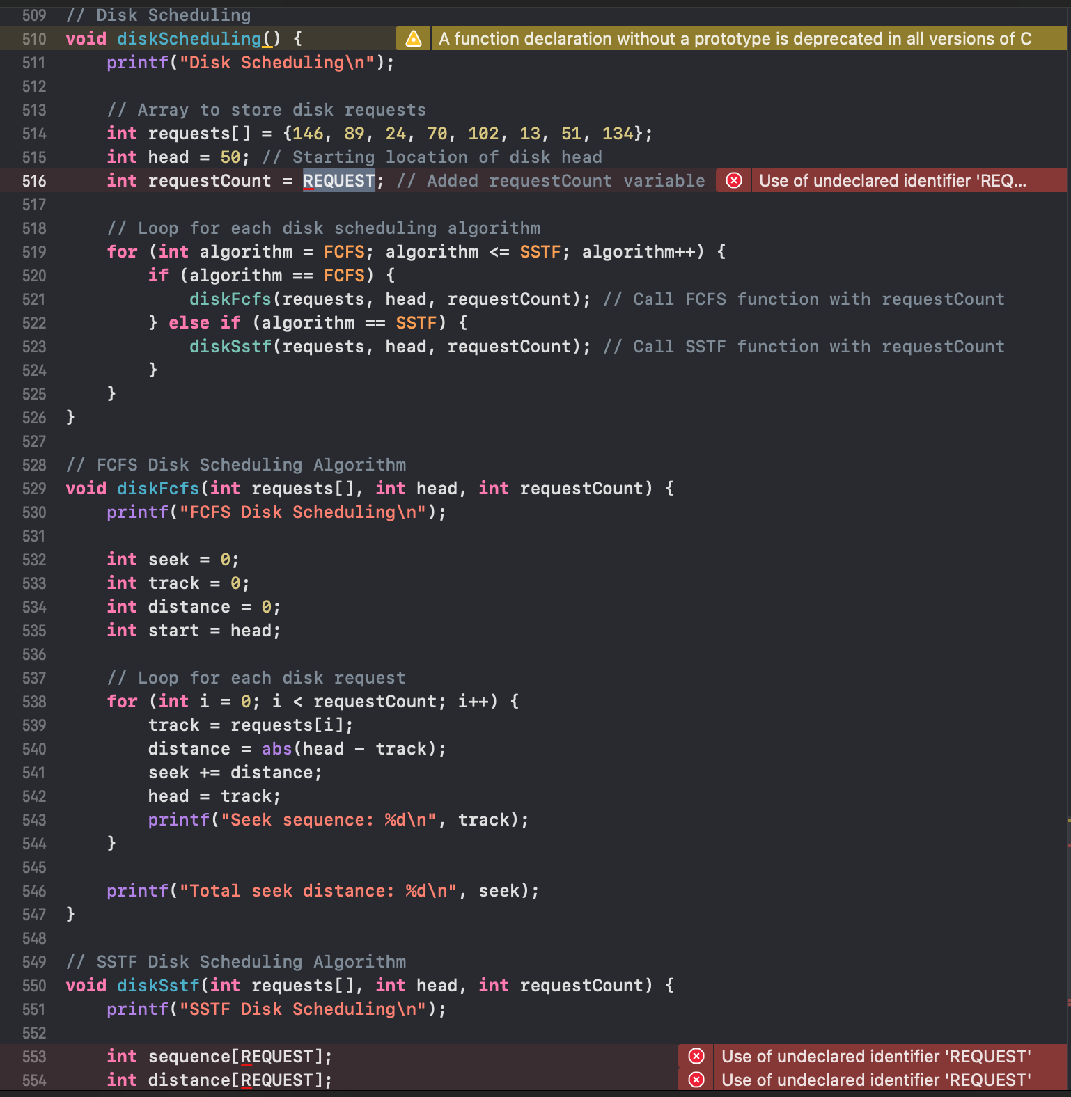 Hi I Need Help With My C Code I Keep Getting These 