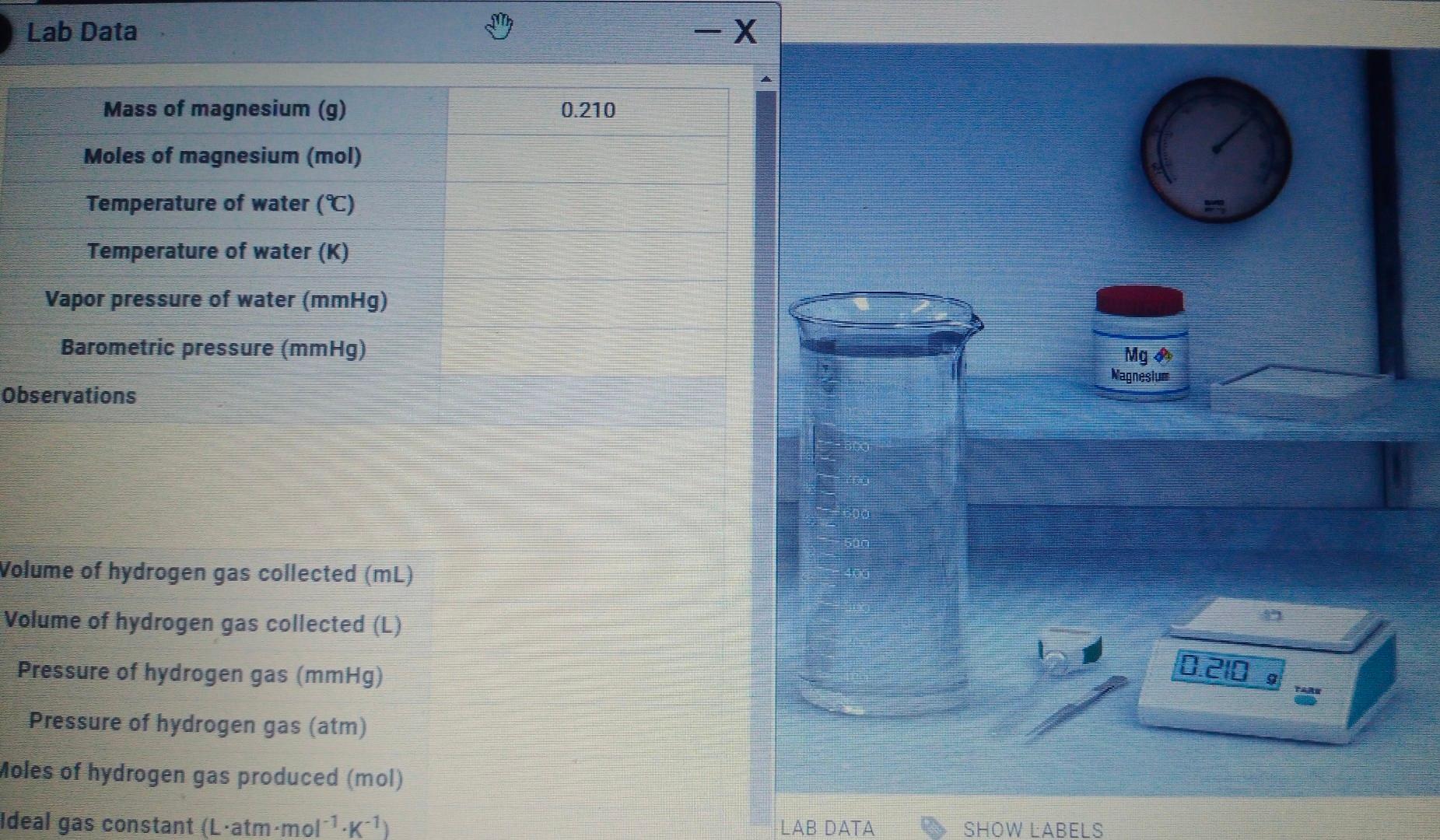 Solved Volume of hydrogen gas collected (mL) Volume of | Chegg.com Solved Volume of hydrogen gas collected (mL) Volume of | Chegg.com