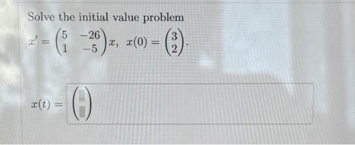 Solved Solve the initial value problem | Chegg.com