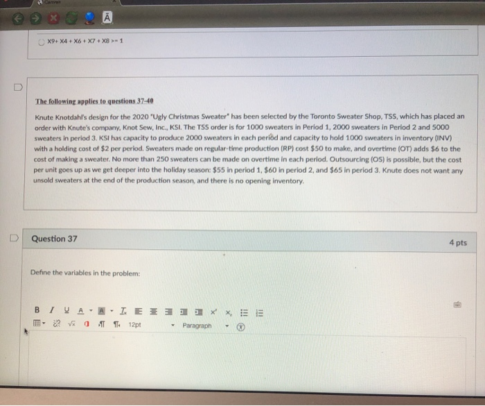 Solved X9+ X4+X6 + X7 XB > 1 The following applies to | Chegg.com
