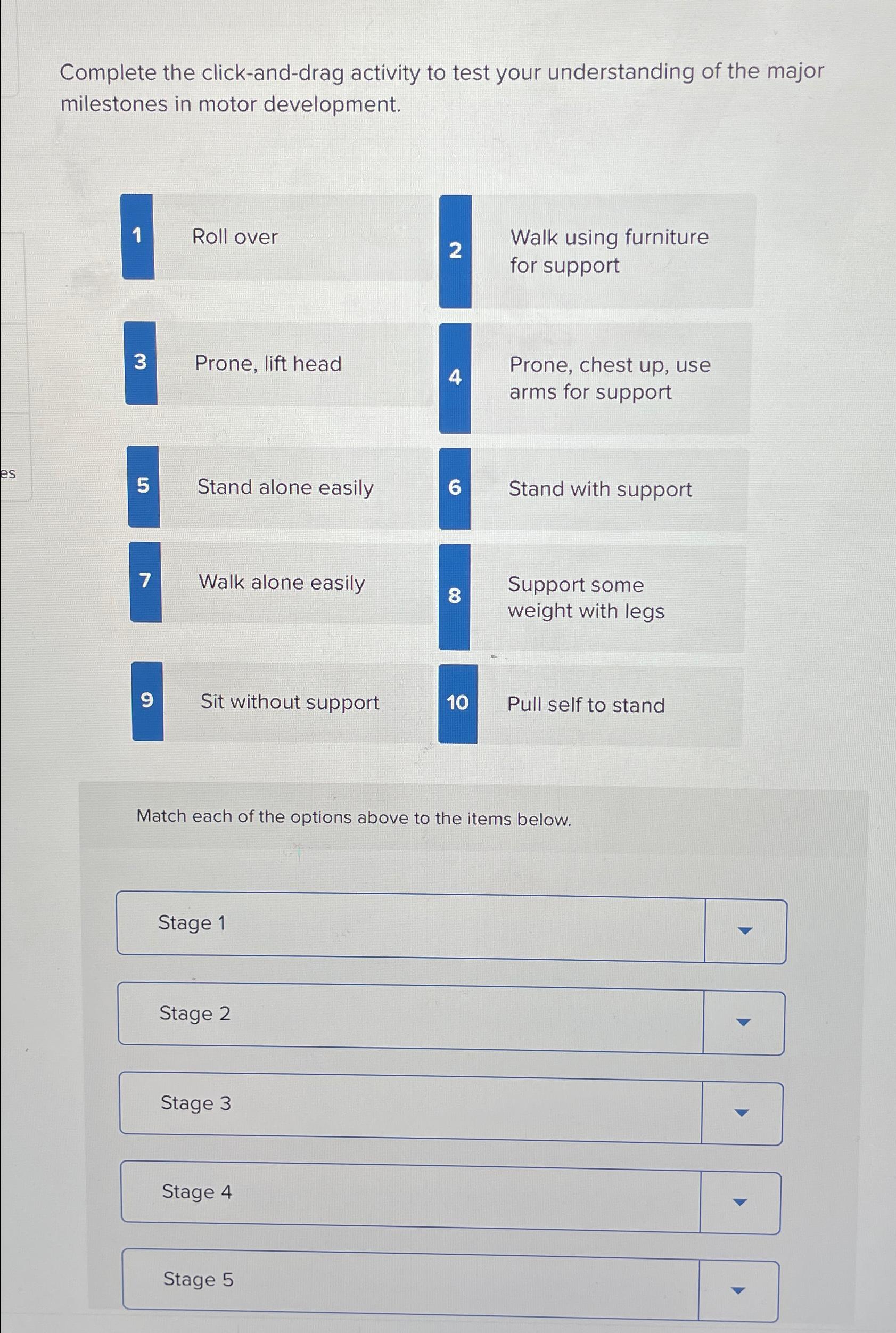 Solved Complete the click-and-drag activity to test your | Chegg.com