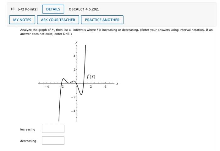 Solved 10. (-/2 points) DETAILS OSCALC1 4.5.202. MY NOTES | Chegg.com Solved 10. (-/2 points) DETAILS OSCALC1 4.5.202. MY NOTES | Chegg.com