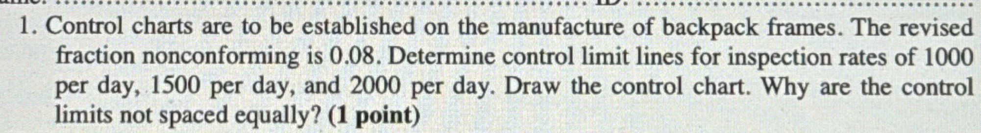 Solved Control charts are to be established on the | Chegg.com