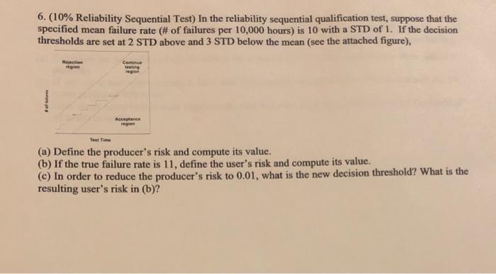 Solved 6. (10% Reliability Sequential Test) In the | Chegg.com