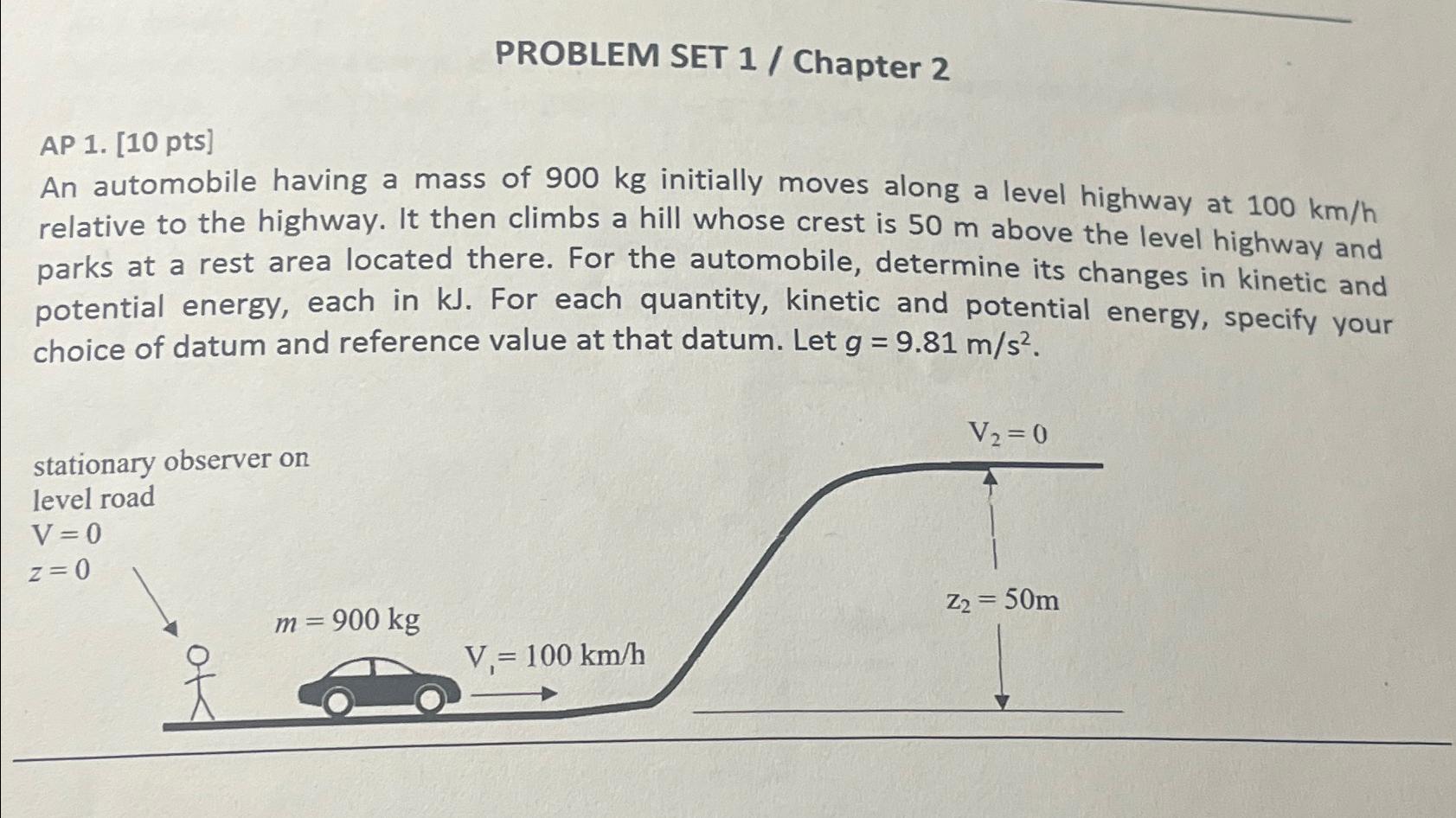 Solved PROBLEM SET 1 / Chapter 2\\nAP 1. [10 pts]\\nAn | Chegg.com