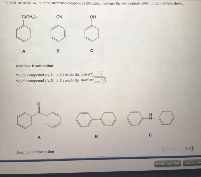 Solved In both series below the three aromatic compounds | Chegg.com