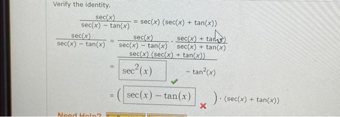 Verify the identity. | Chegg.com
