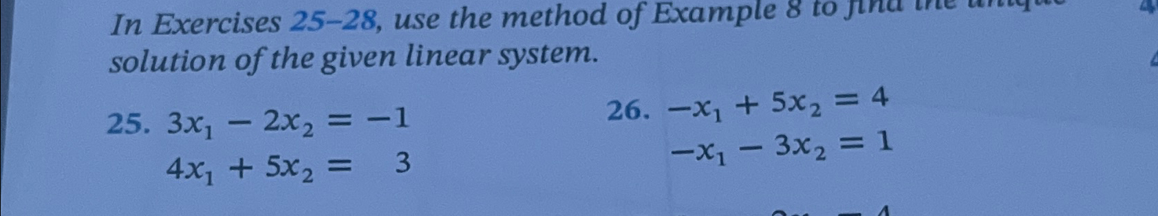 Solved In Exercises 25-28, use the method of Example 8 to | Chegg.com Solved In Exercises 25-28, use the method of Example 8 to | Chegg.com