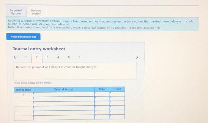 Solved Applying a perpetual inventory system, prepare the | Chegg.com