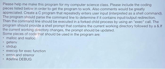 Solved Please help me make this program for my computer | Chegg.com