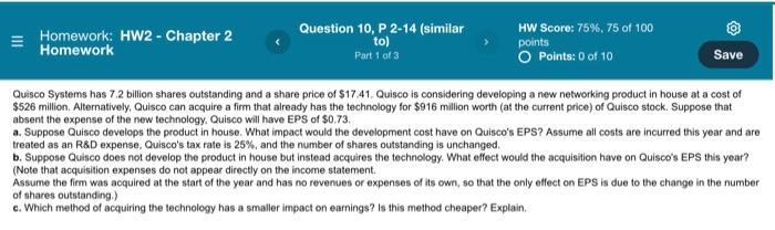 Solved Homework: HW2 - Chapter 2 Homework Question 10, P | Chegg.com