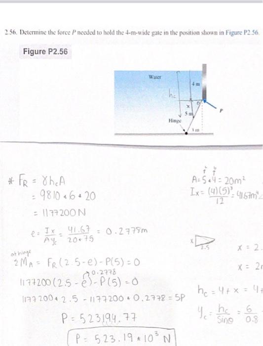 Solved 2.56. Determine the force P needed to hold the | Chegg.com