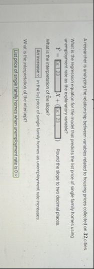 Solved A researcher is analyzing the relationship between | Chegg.com