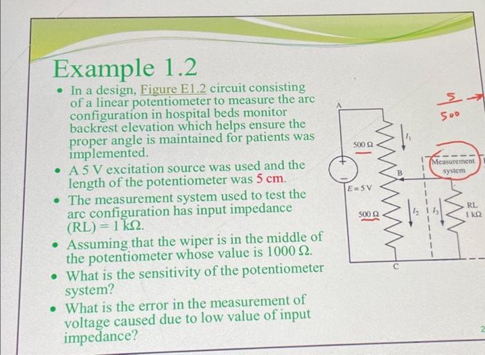 Solved - In a design, Figure E1.2 circuit consisting of a | Chegg.com