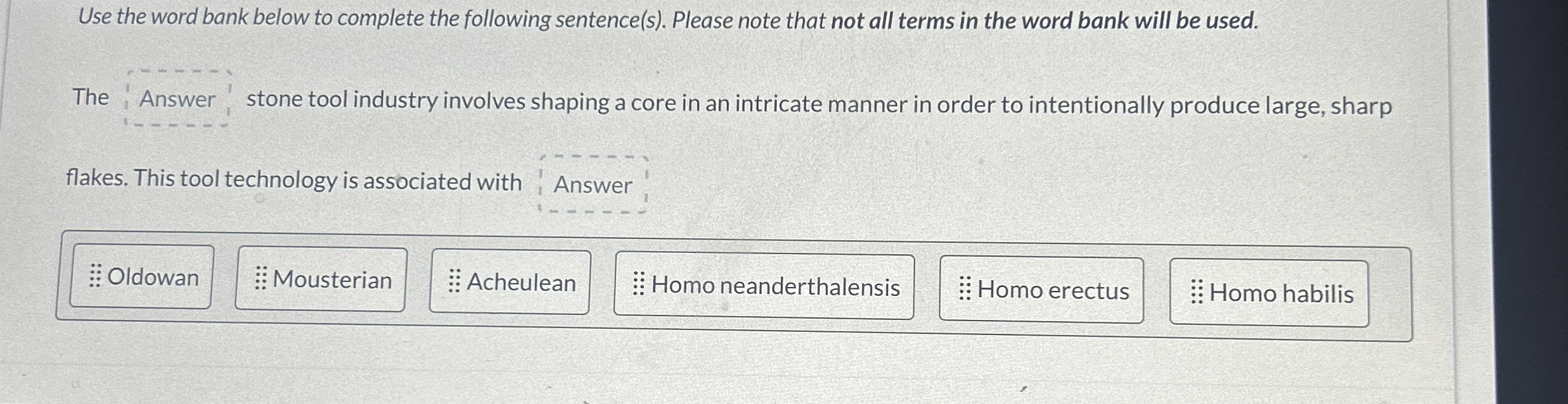 Solved Use the word bank below to complete the following | Chegg.com