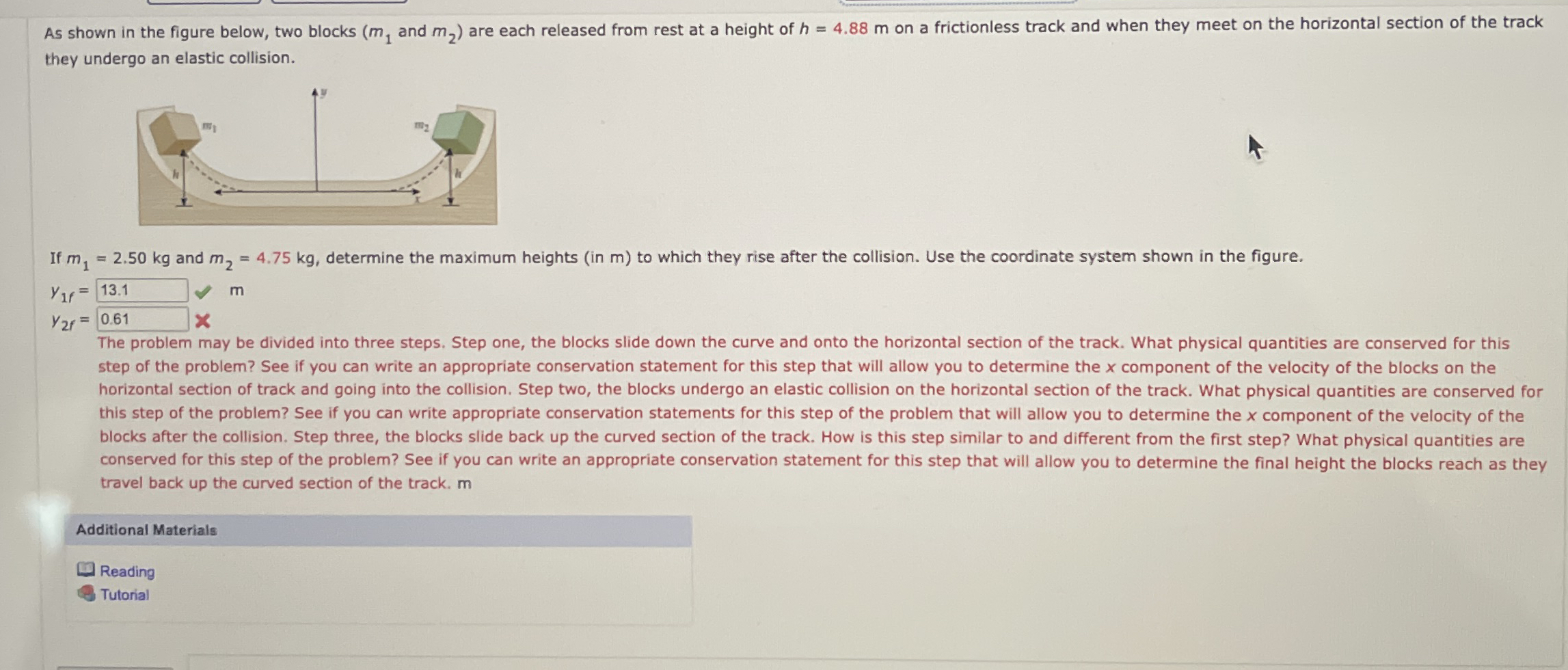 Solved by an EXPERT As shown in the figure below, two blocks and (:m2 ...