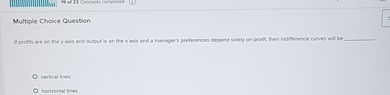Solved Multiple Choice QuestionIf profits are on the y-axis | Chegg.com