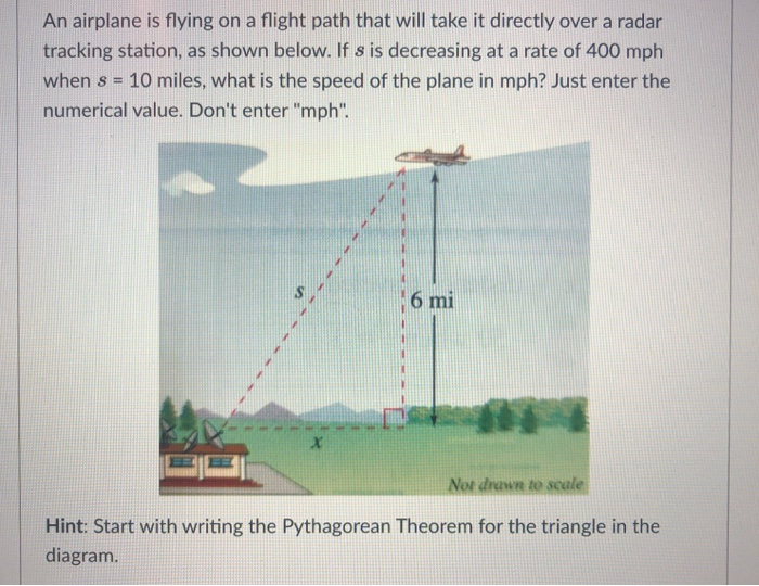 Solved An airplane is flying on a flight path that will take | Chegg.com