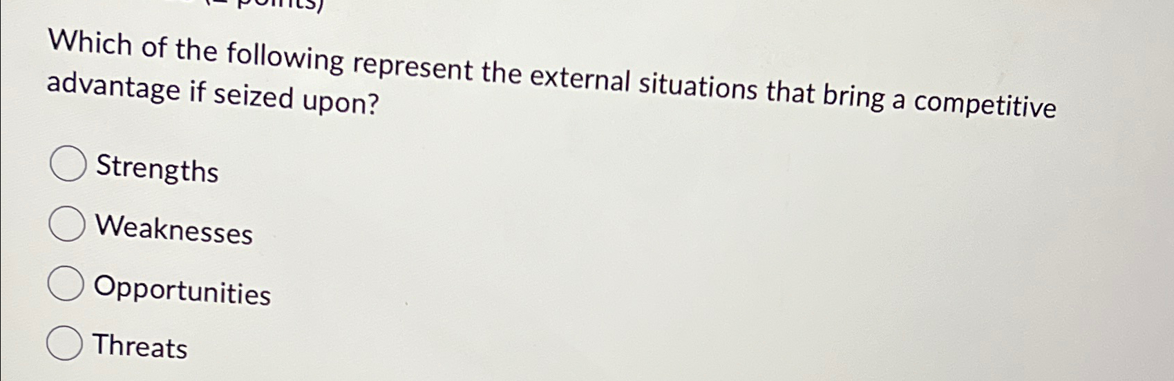 Solved Which of the following represent the external | Chegg.com