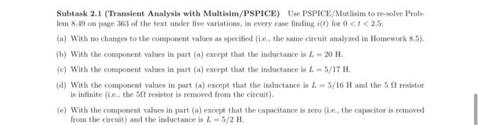 Solved Subtask 2.1 (Transient Analysis with Multisim/PSPICE) | Chegg.com