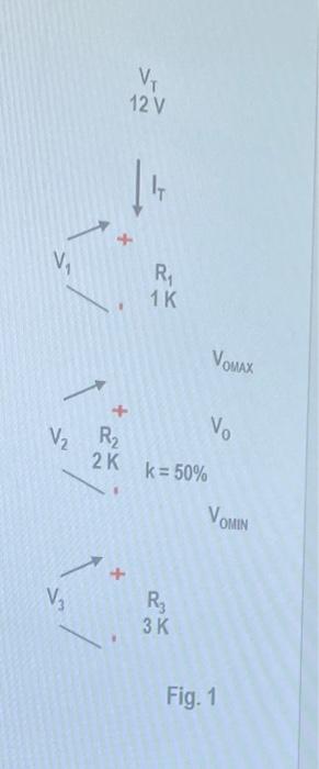 Problem 1 (Fig. 1) Find V1,V2,V3,Vomux ,Vomin, and | Chegg.com