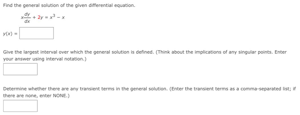 Solved Find the general solution of the given differential | Chegg.com