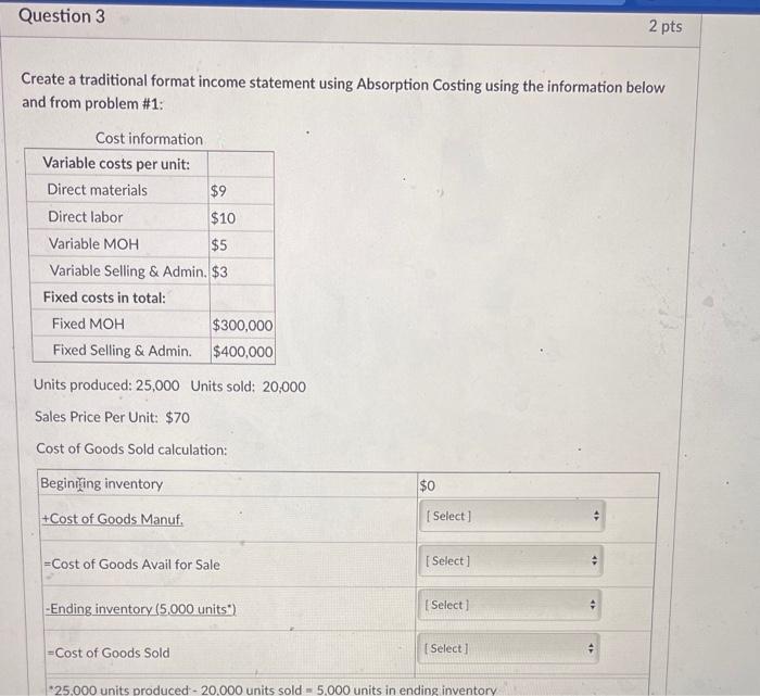 Solved Create a traditional format income statement using | Chegg.com