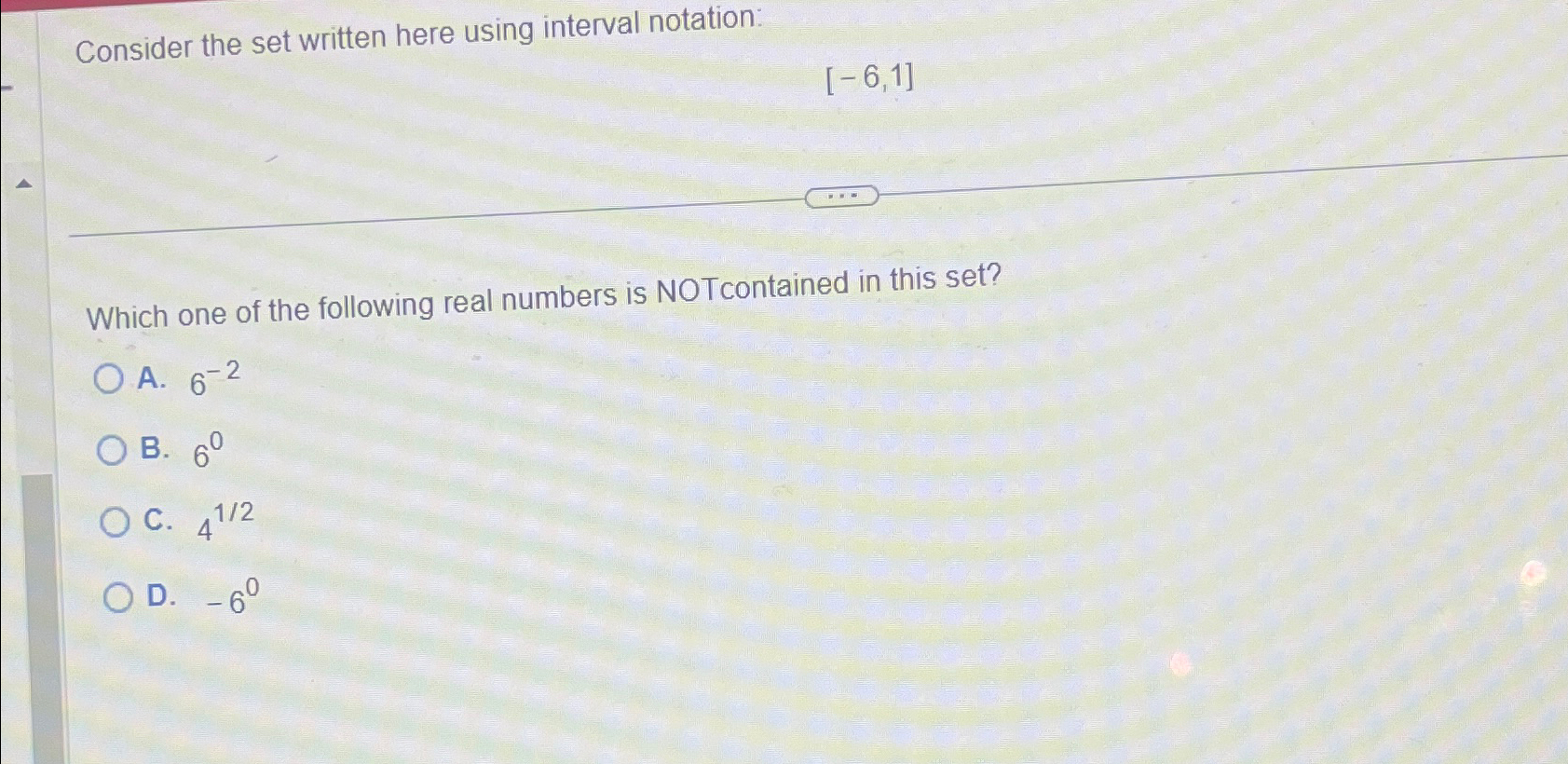 Solved Consider the set written here using interval | Chegg.com