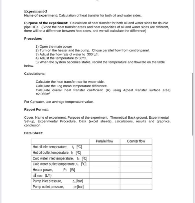 Solved Experiment-3 Name of experiment: Calculation of heat | Chegg.com