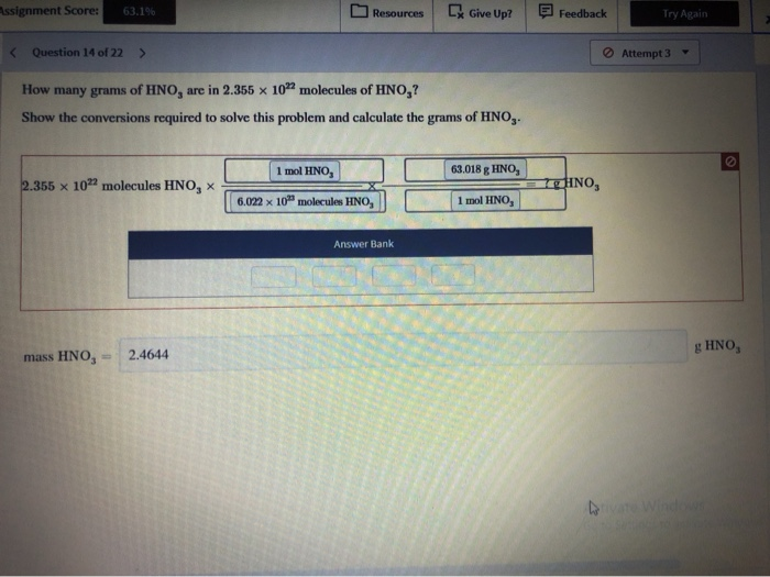 Solved ssignment Score: Resources Give Up? Feedback Try | Chegg.com