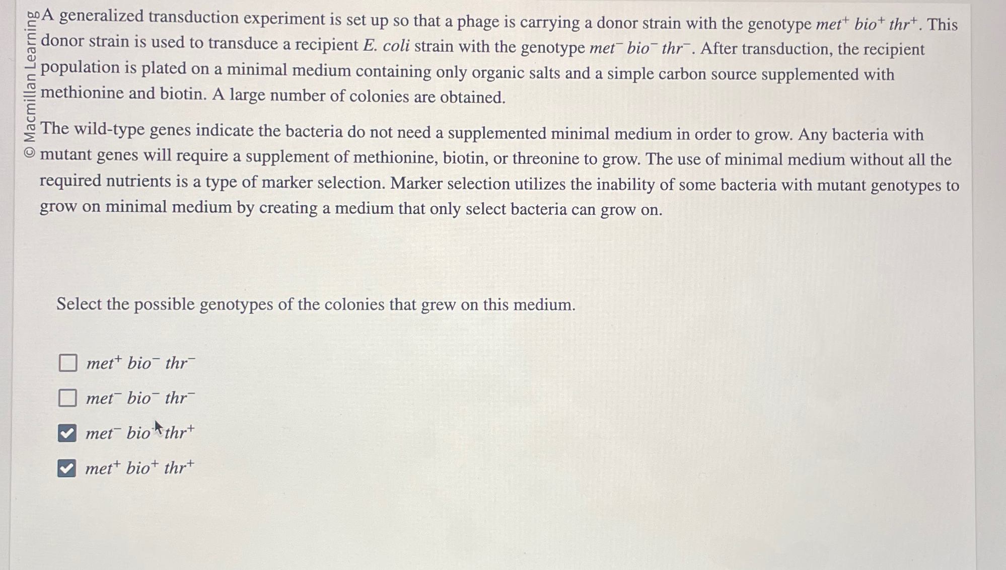 Solved ?∞ ﻿A generalized transduction experiment is set up | Chegg.com