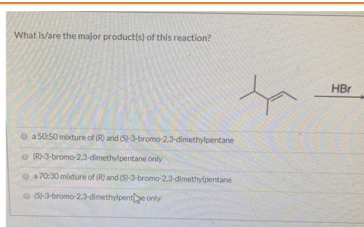 Solved What is a major product of this reaction? Br2 FeBr3 | Chegg.com