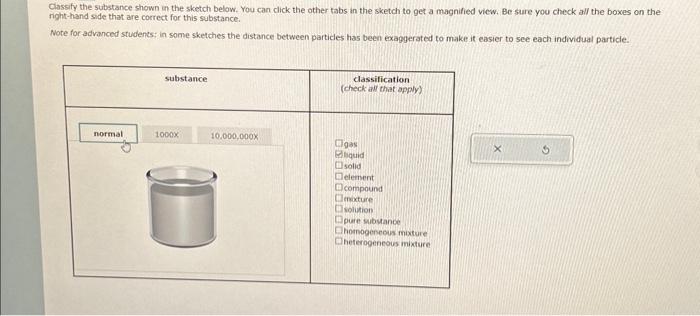 Classify the substance shown in the sketch below. You | Chegg.com