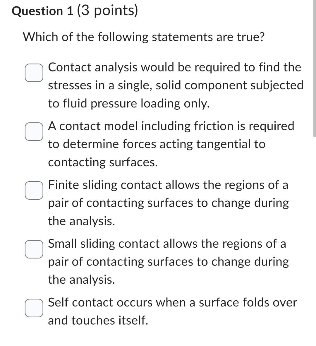 Solved uestion 1 (3 polnts) Which of the following | Chegg.com