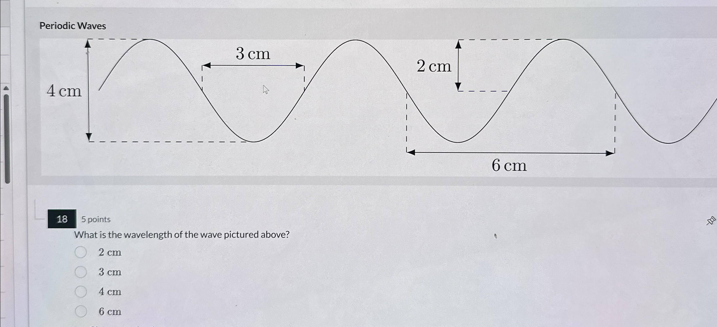 Solved Periodic Waves5 ﻿pointsWhat is the wavelength of the | Chegg.com