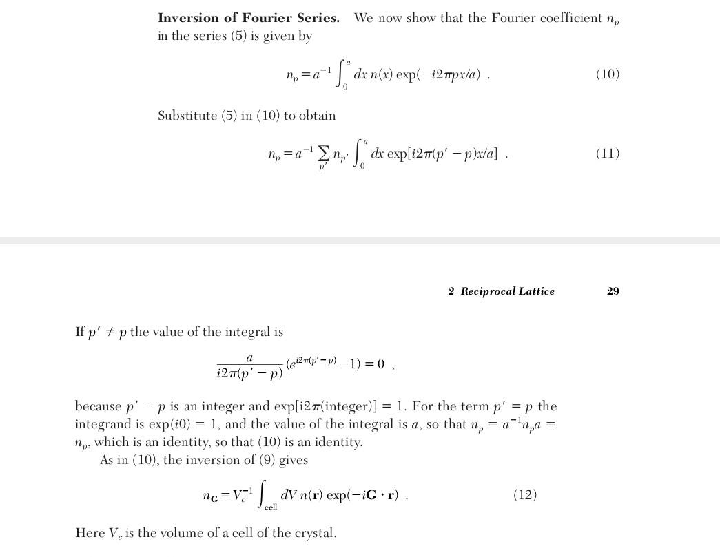 Solved Inversion of Fourier Series. We now show that the | Chegg.com