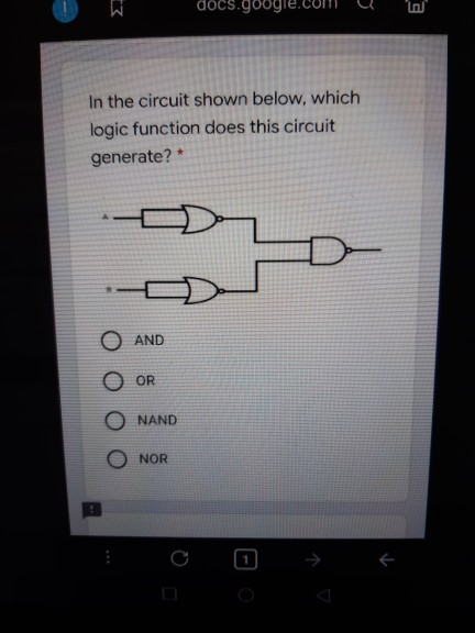 Solved docs.goog In the circuit shown below, which logic | Chegg.com
