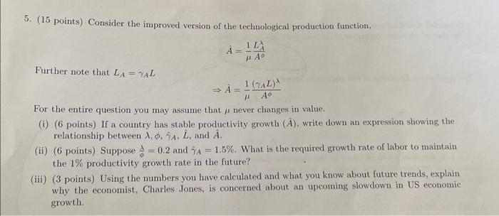 Solved (15 points) Consider the improved version of the | Chegg.com