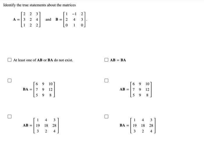 Solved Compute detA,detB,det(AB), and det(A+B) for | Chegg.com