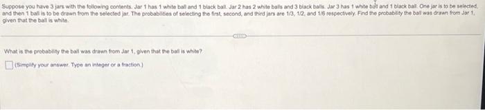 Solved Suppose you have 3 jars with the following contents. | Chegg.com