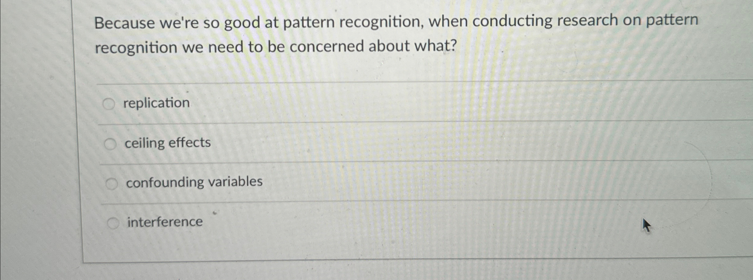 Solved Because we're so good at pattern recognition, when | Chegg.com