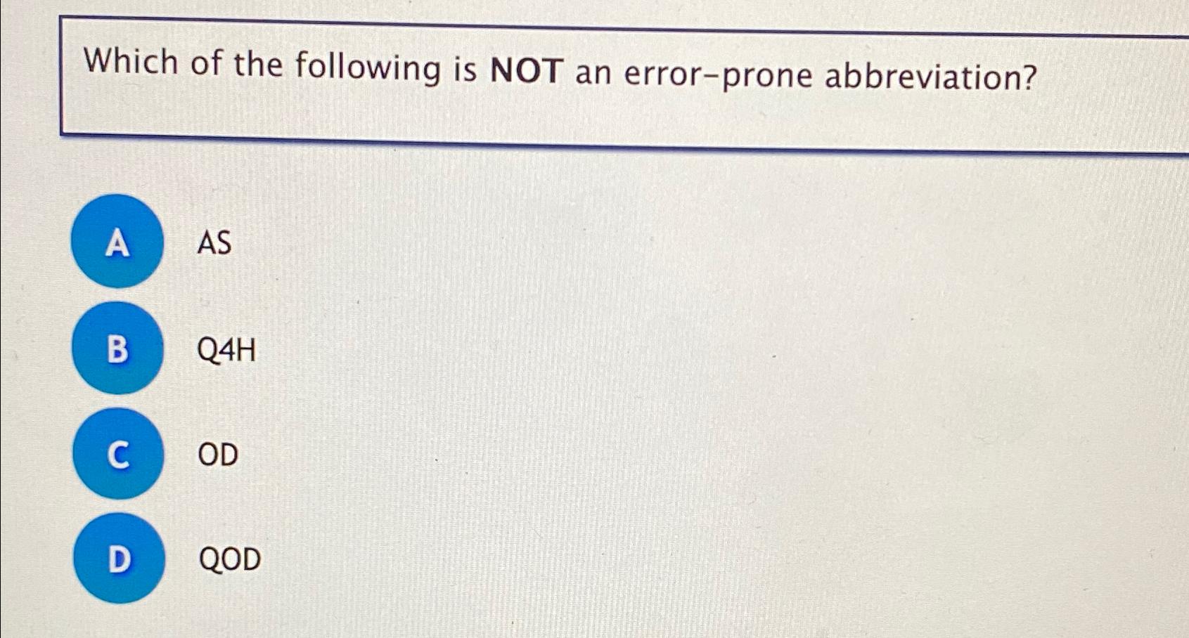 Solved Which of the following is NOT an error-prone | Chegg.com