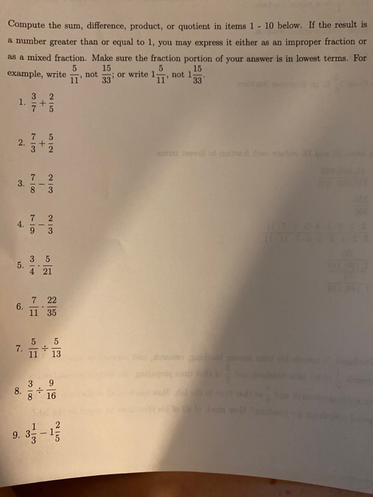 Solved Complete the sum, difference, product, or quotient in | Chegg.com