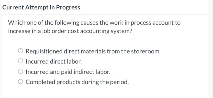 Solved Current Attempt in Progress Which one of the | Chegg.com
