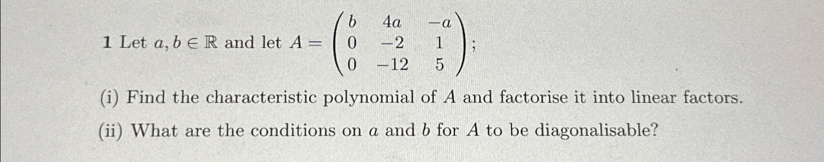Solved 1 ﻿Let a,binR and let | Chegg.com